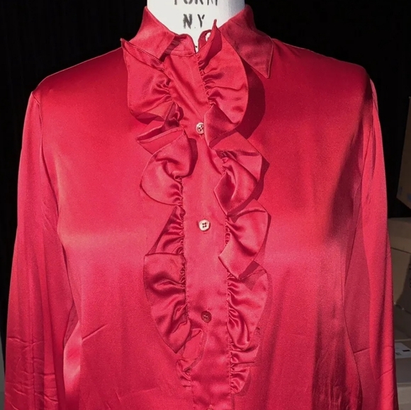 Yves Saint Laurent | Tops | Vintage Ysl Yves Saint Laurent Cherry Red ...